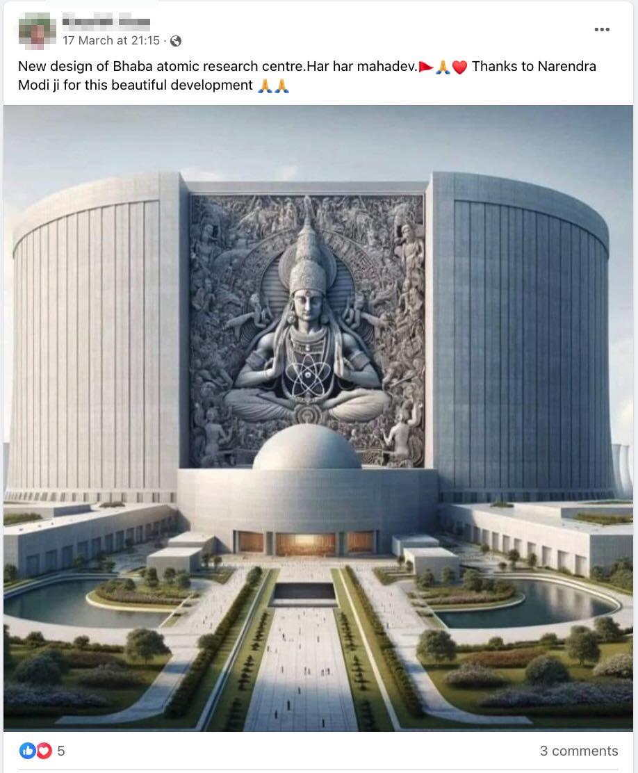 An AI-generated image is falsely shared as the new design of the BARC ...