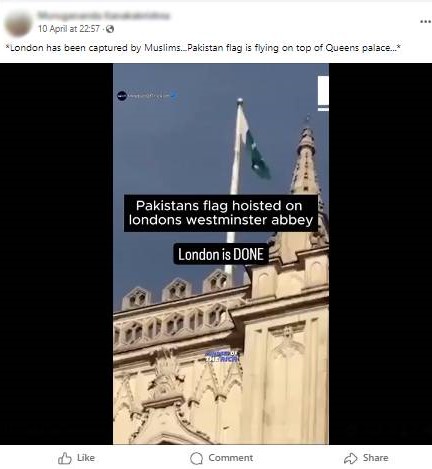 Westminster Abbey in London flew the Pakistan flag to commemorate ...