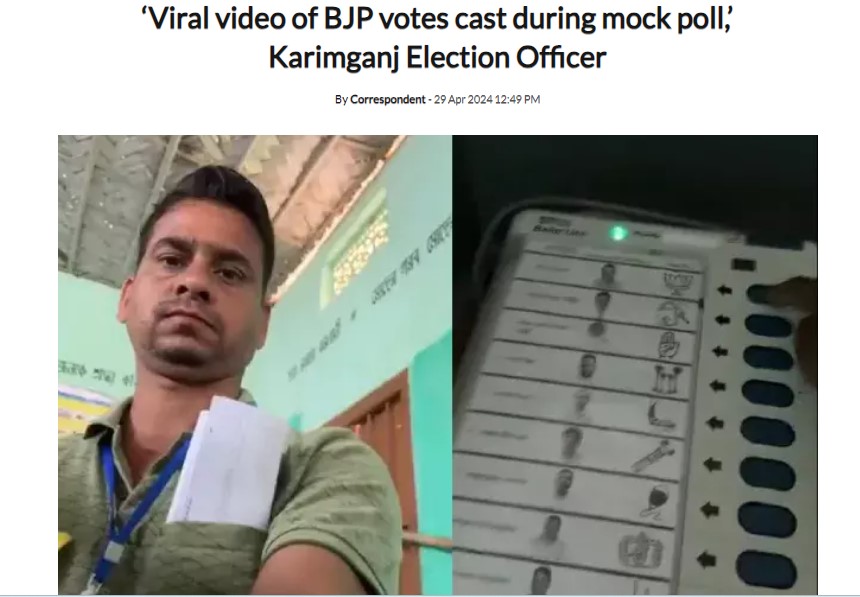 Assam mock poll video is falsely shared as BJP EVM rigging - FACTLY
