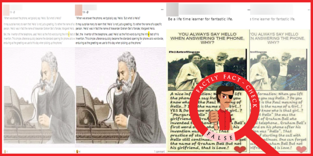 The origin of the word "Hello" is not linked to Alexander Graham Bell's ...