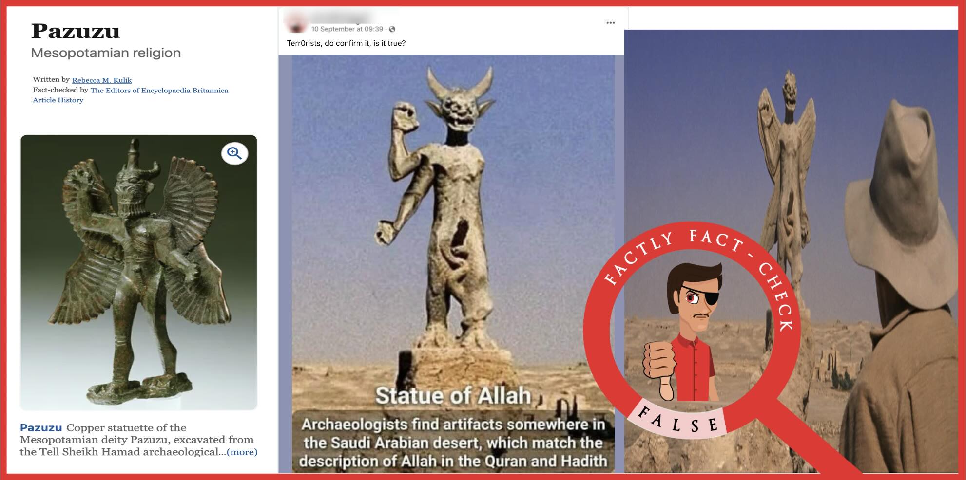 A Mesopotamian demon's statue is falsely shared as archaeologists ...