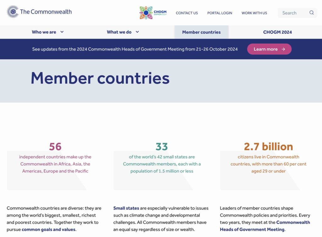 Only three Commonwealth members gained independence from the British ...