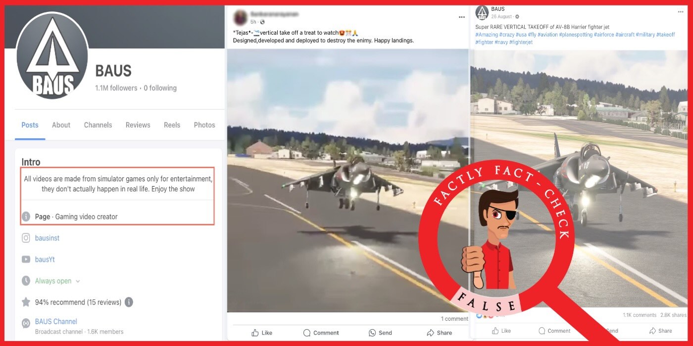 A simulation video is being shared as real visuals of India's combat ...