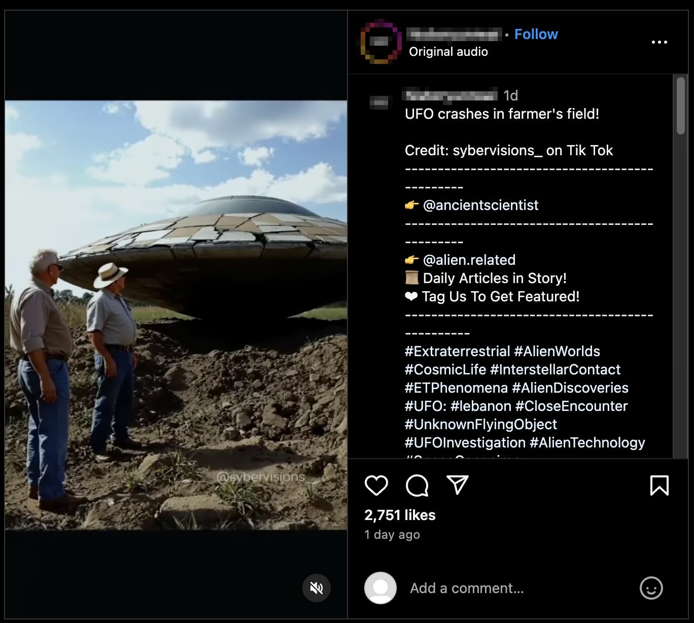 An AI-generated video is falsely shared as real footage of a UFO that ...
