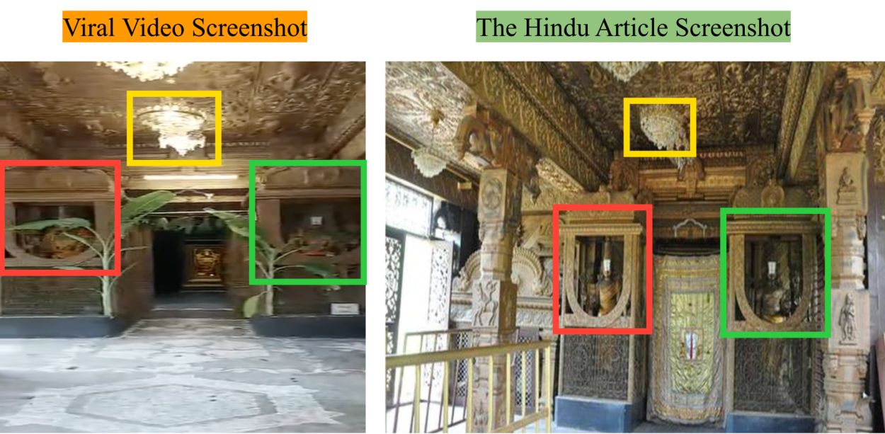 The viral video shows a replica of the Tirumala-Tirupati temple located ...