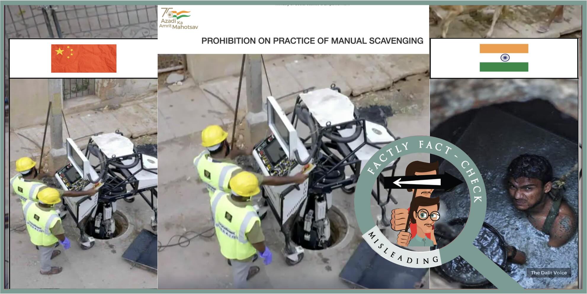 This photo of Mechanised scavenging equipment is from India, not China ...