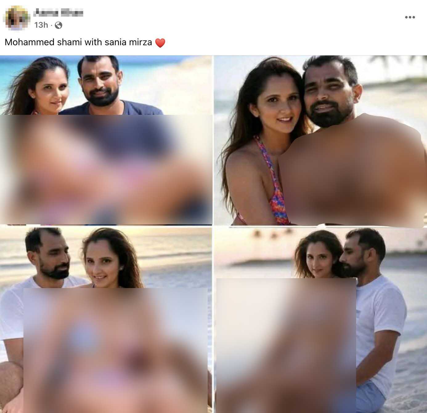 AI-generated images are falsely shared as real intimate photos of Mohammad Shami and Sania Mirza ...