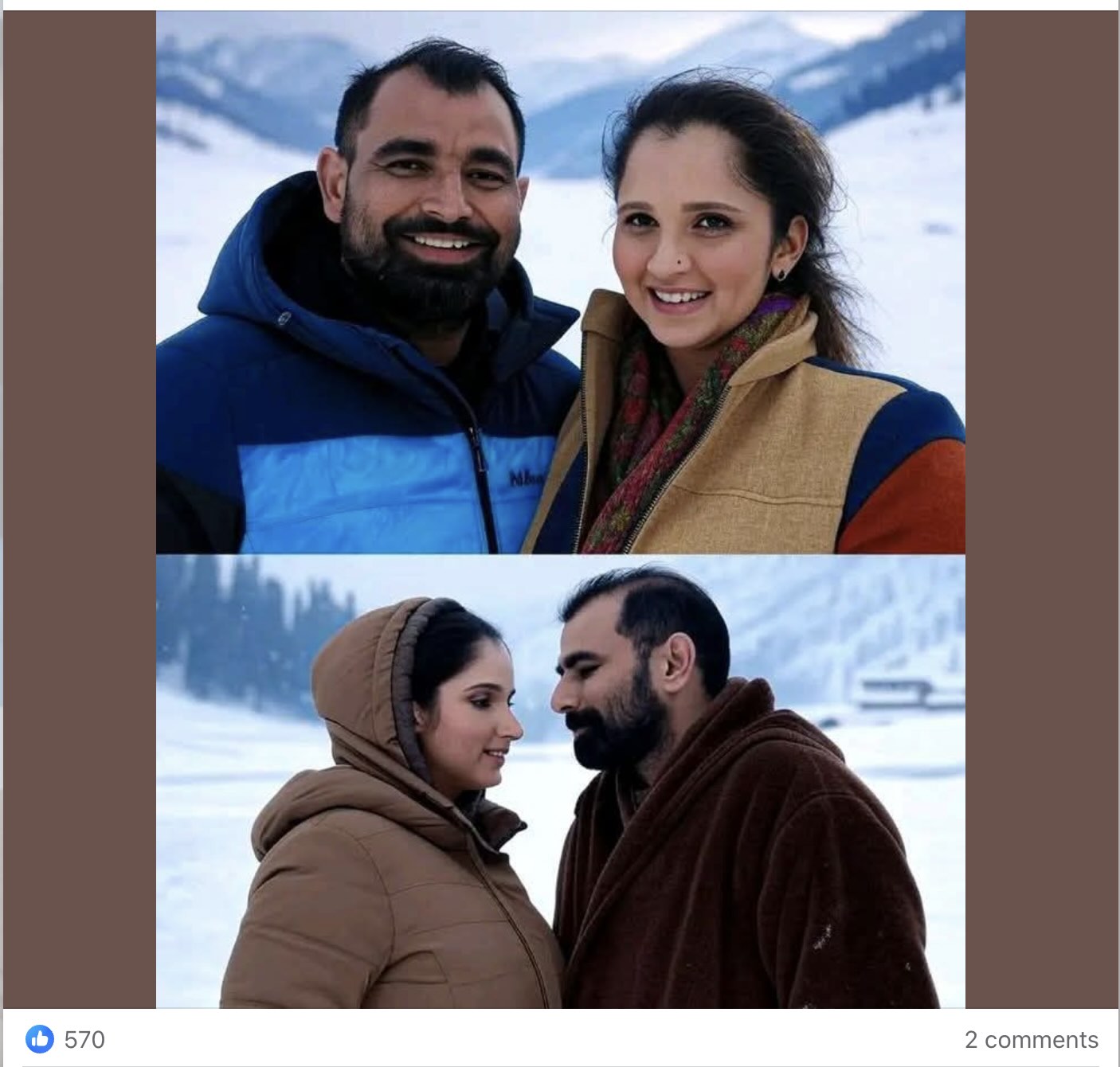 AI-generated images are falsely shared as real intimate photos of Mohammad Shami and Sania Mirza ...