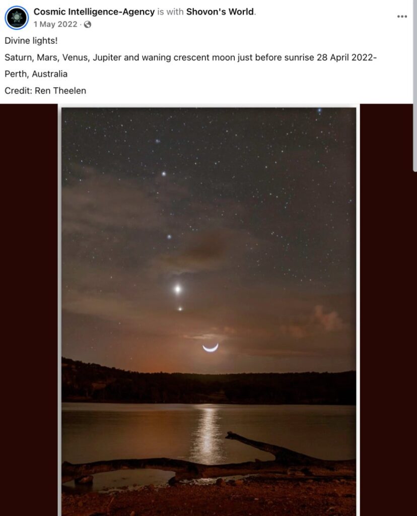 Fact Check: Photo of 2022 celestial alignment in Australia falsely claimed to be from 2025 ...