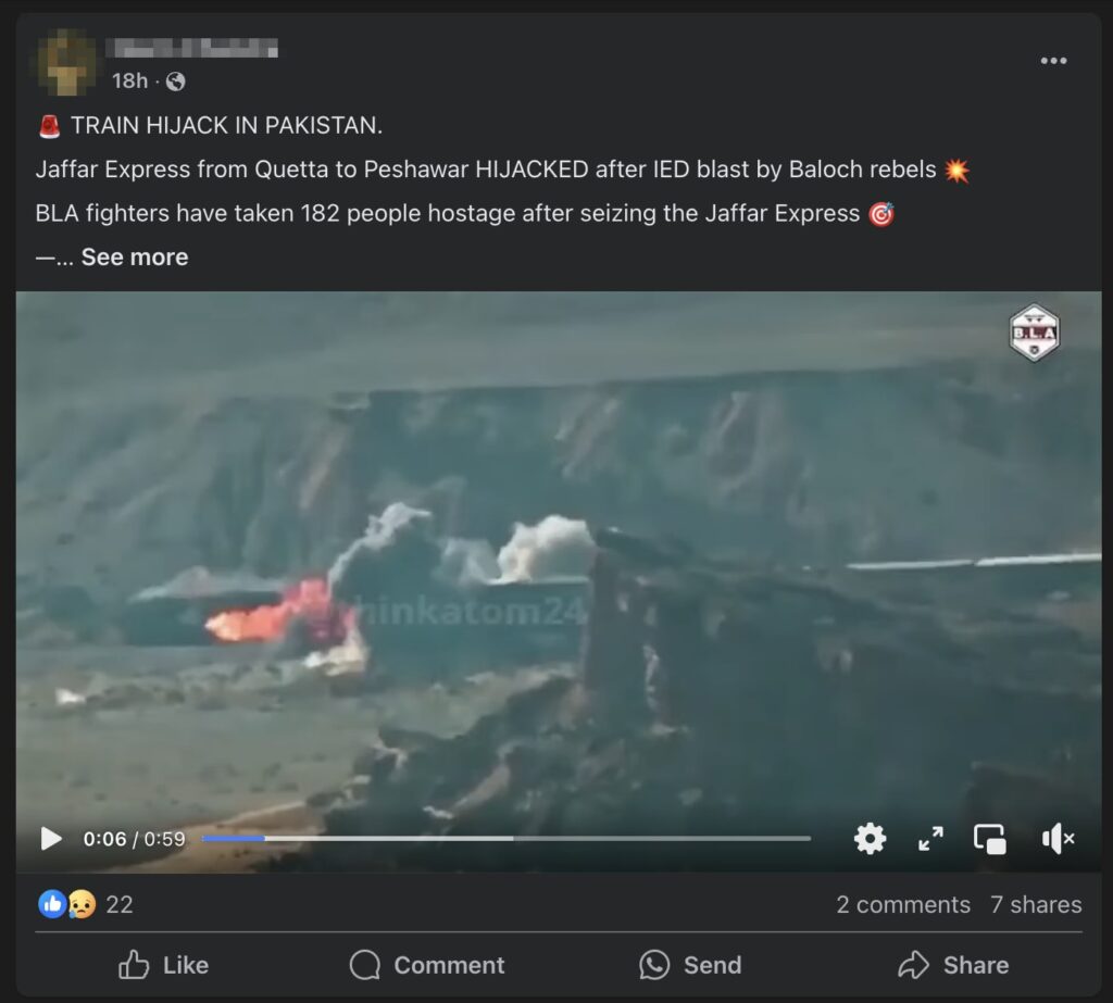 An old video from 2022 is falsely being shared as a visuals of the ...