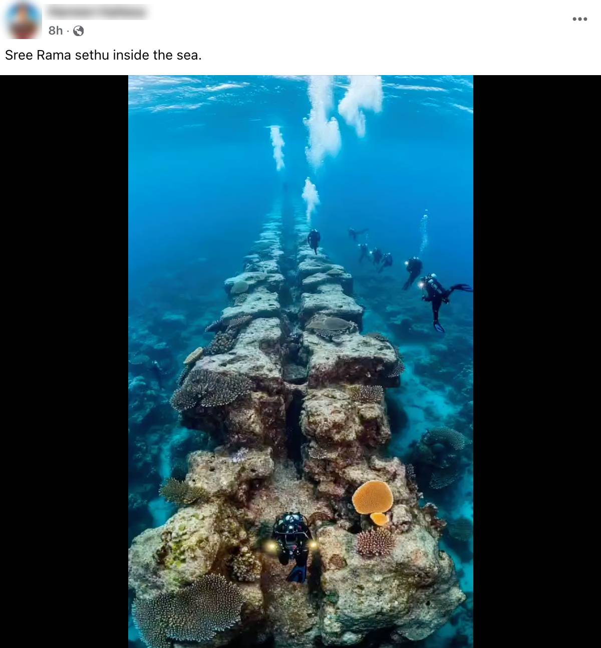The viral video showing scuba divers exploring the remnants of Rama Setu is AI-generated - FACTLY