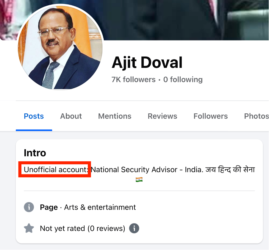 Viral Cyber Threat Post Attributed to Ajit Doval Is Fake - FACTLY
