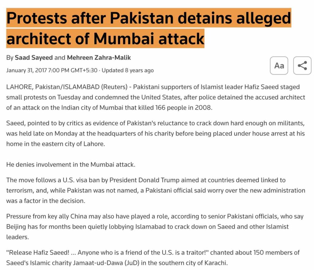 Old 2017 video of Hafiz Saeed falsely shared as his recent interview ...