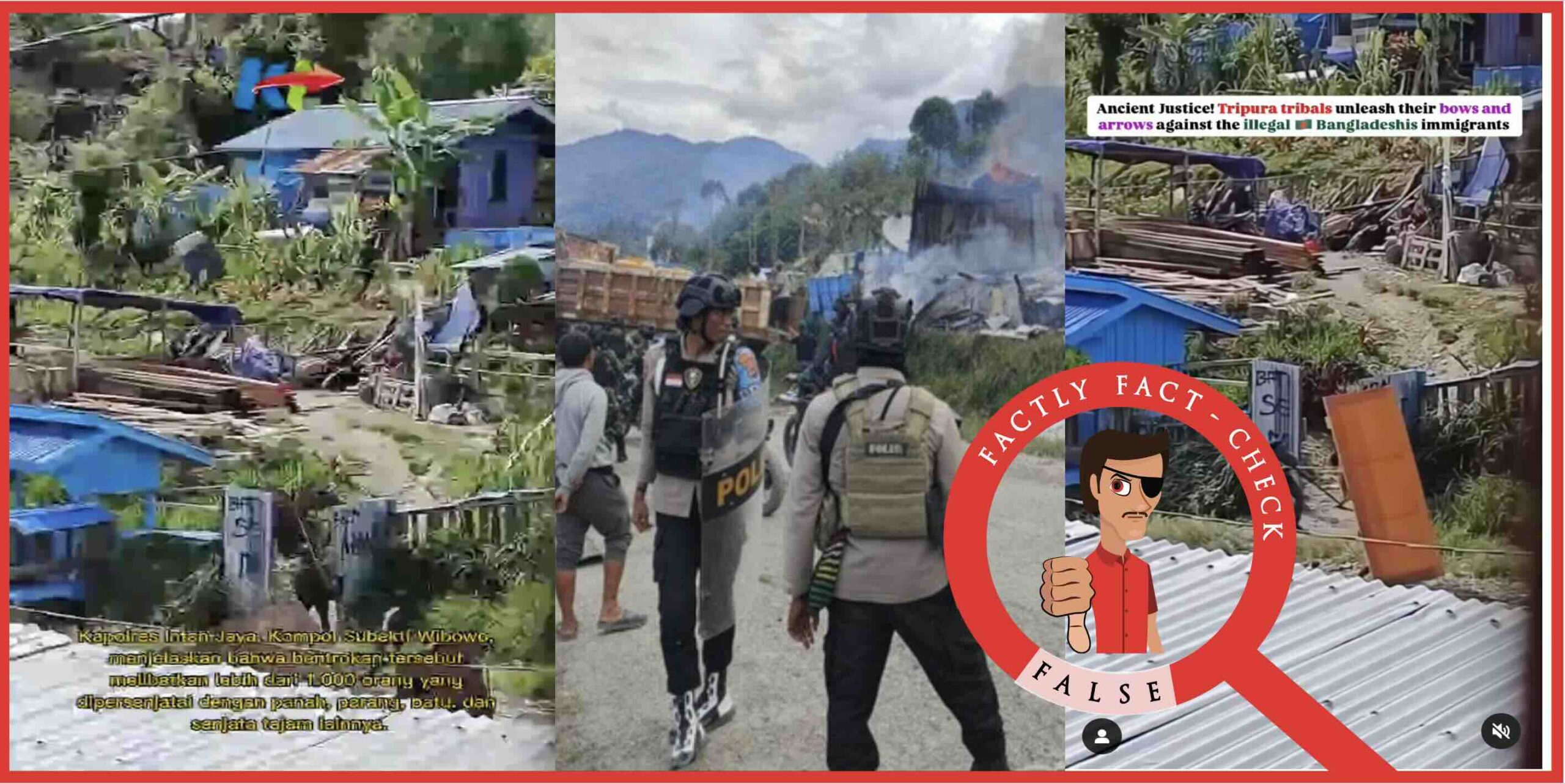 A video of a political clash from Indonesia is being falsely shared as showing Tripura tribals ...