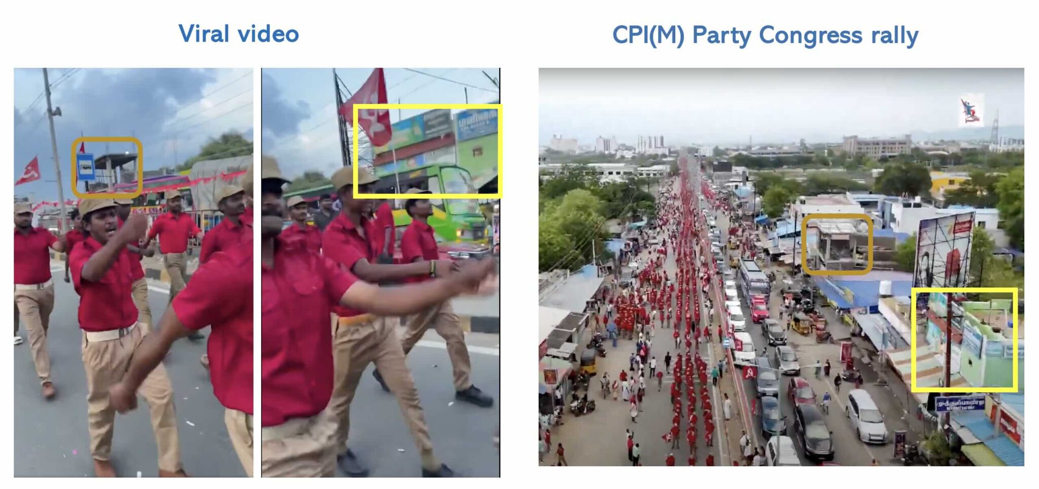 An unrelated CPI(M) rally from Tamil Nadu is falsely shared as a Kerala ...