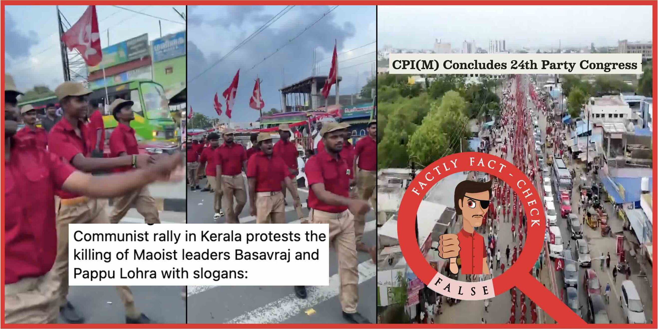 An unrelated CPI(M) rally from Tamil Nadu is falsely shared as a Kerala ...