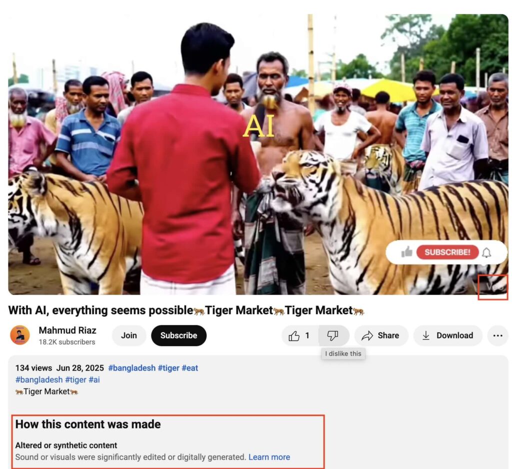 This video of an alleged tiger market in Bangladesh is a deepfake ...