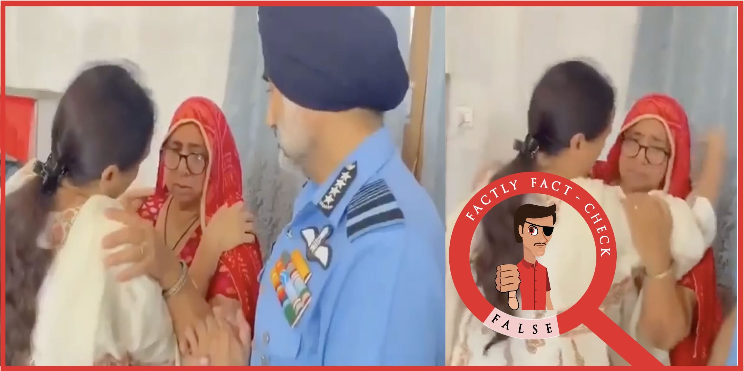 IAF Chief Marshal AP Singh's visit to Sergeant Surendra Kumar’s family ...