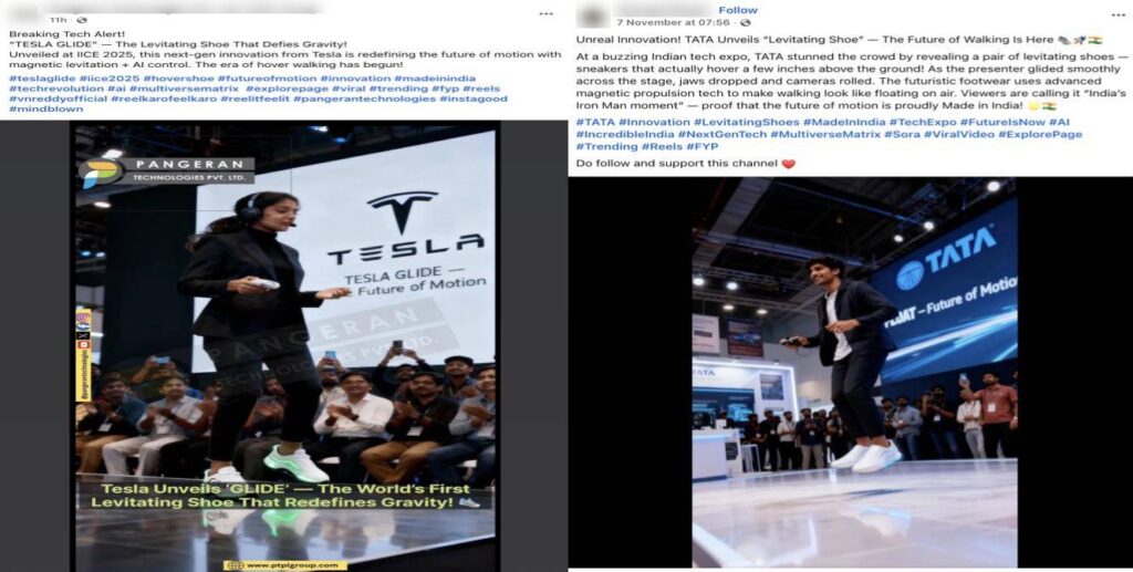 Neither TATA nor Tesla has launched levitating shoes; the viral videos ...