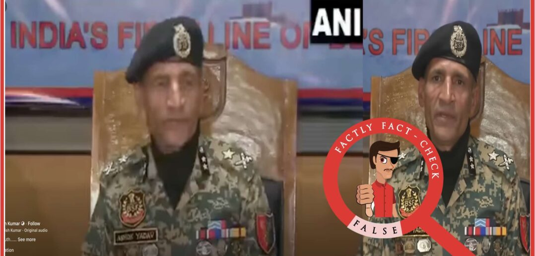 This video of BSF IG Ashok Yadav allegedly admitting failure in counter-terror operations is a ...