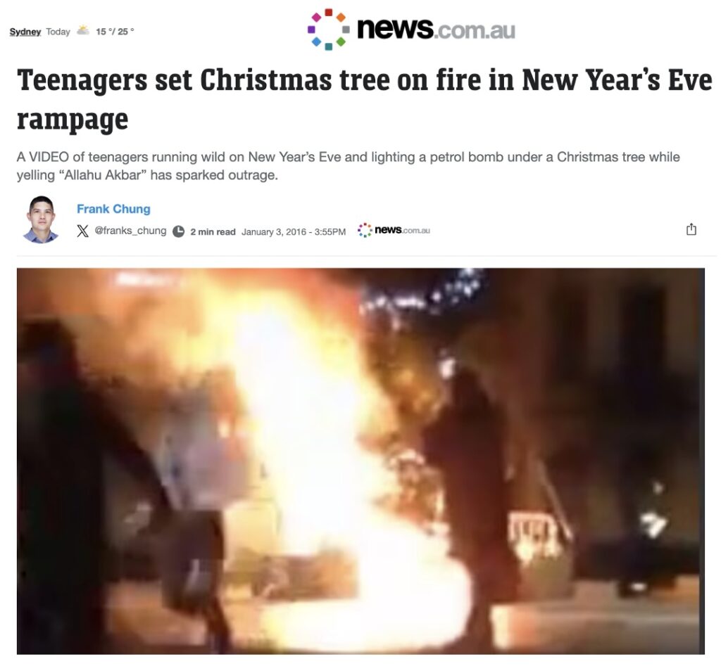 Video of a 2015 incident from Belgium showing a Christmas tree being ...