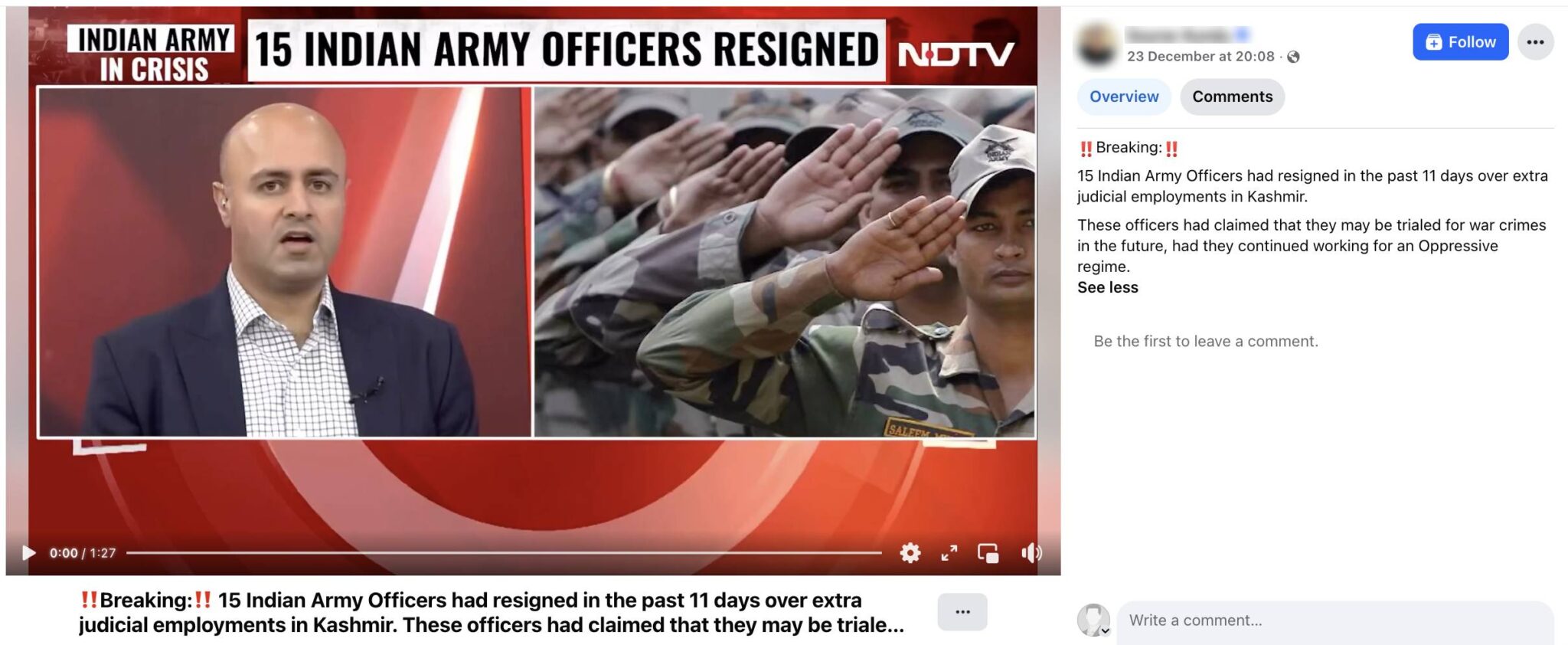 This viral video claiming to show NDTV journalist Aditya Raj Kaul ...