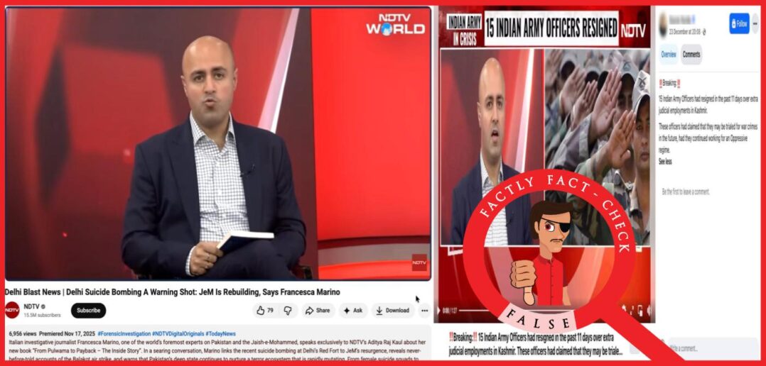This viral video claiming to show NDTV journalist Aditya Raj Kaul ...