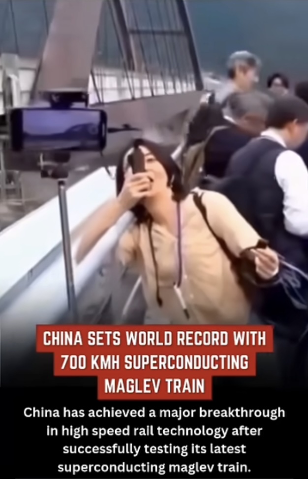 This video of a maglev train test from Japan is being shared as visuals ...